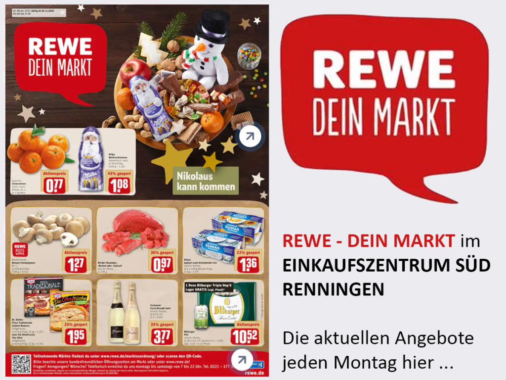 Rewe – Angebote 30.11.2020 – Einkaufszentrum Süd Renningen